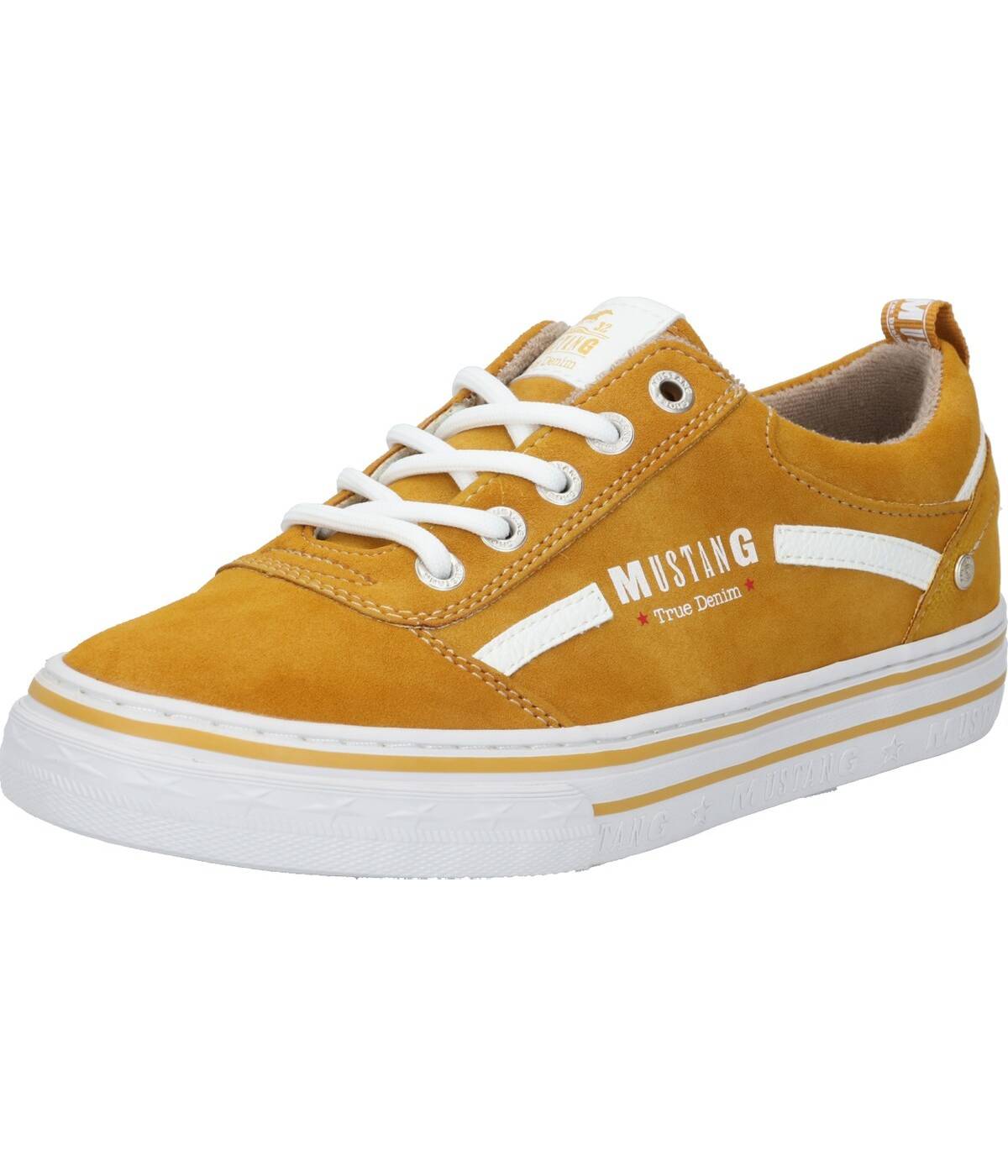 MUSTANG Ниски маратонки горчица / бяло | AllShoes.BG