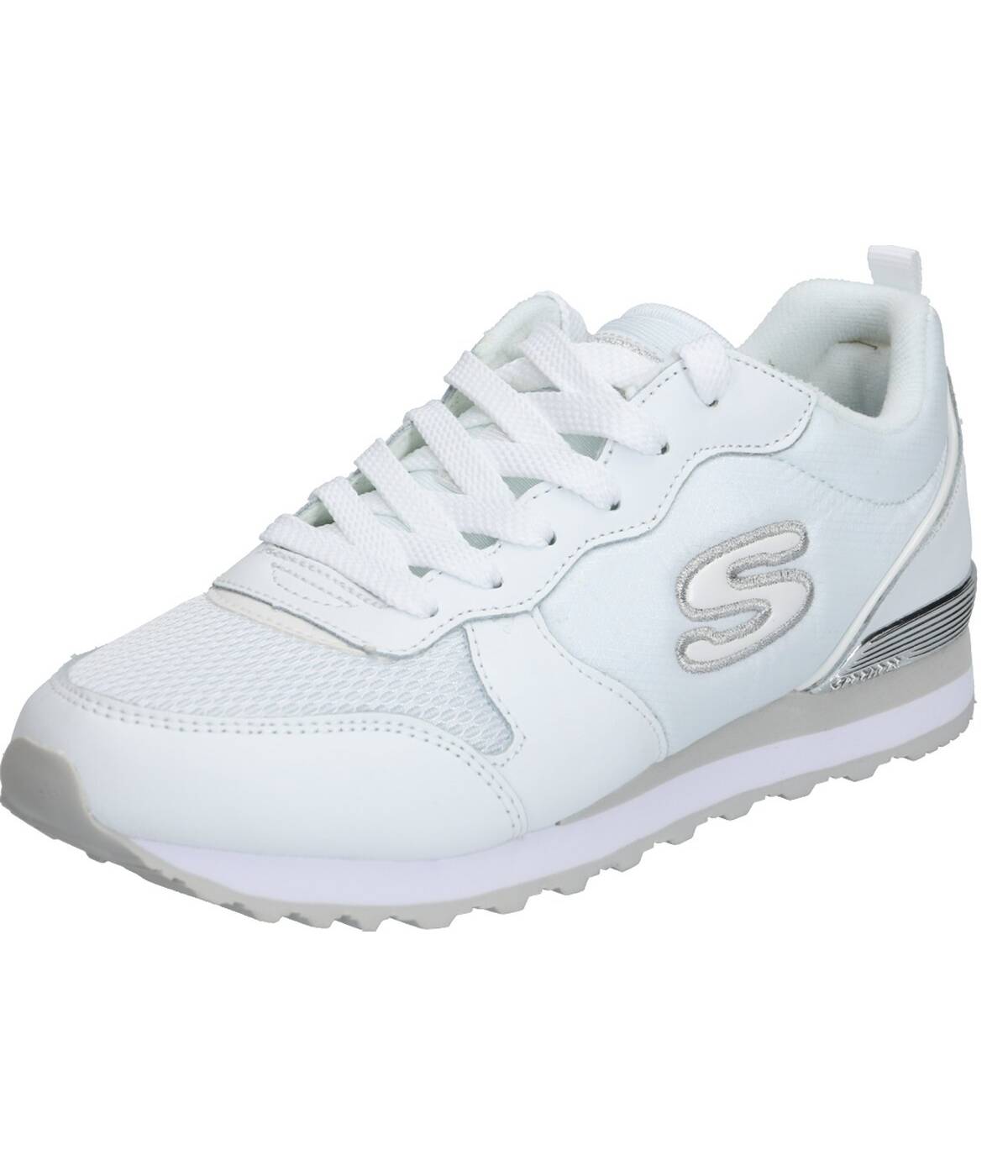 SKECHERS Ниски маратонки 'RETROS OG 85 Gold'n Gurl' сребърно / мръсно ...